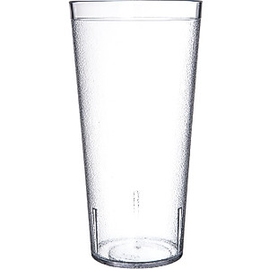 CFS 52248107 Stackable ShatterResistant Plastic Tumbler, 24 oz., Clear (Pack of 6)