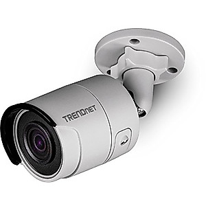 TRENDnet Indoor/Outdoor 8MP 4K H.265 120dB WDR PoE Bullet Network Camera, TV-IP1318PI, IP67 Weather Rated Housing, SmartCovert IR Night Vision up to 30m (98 ft.), microSD Card Slot