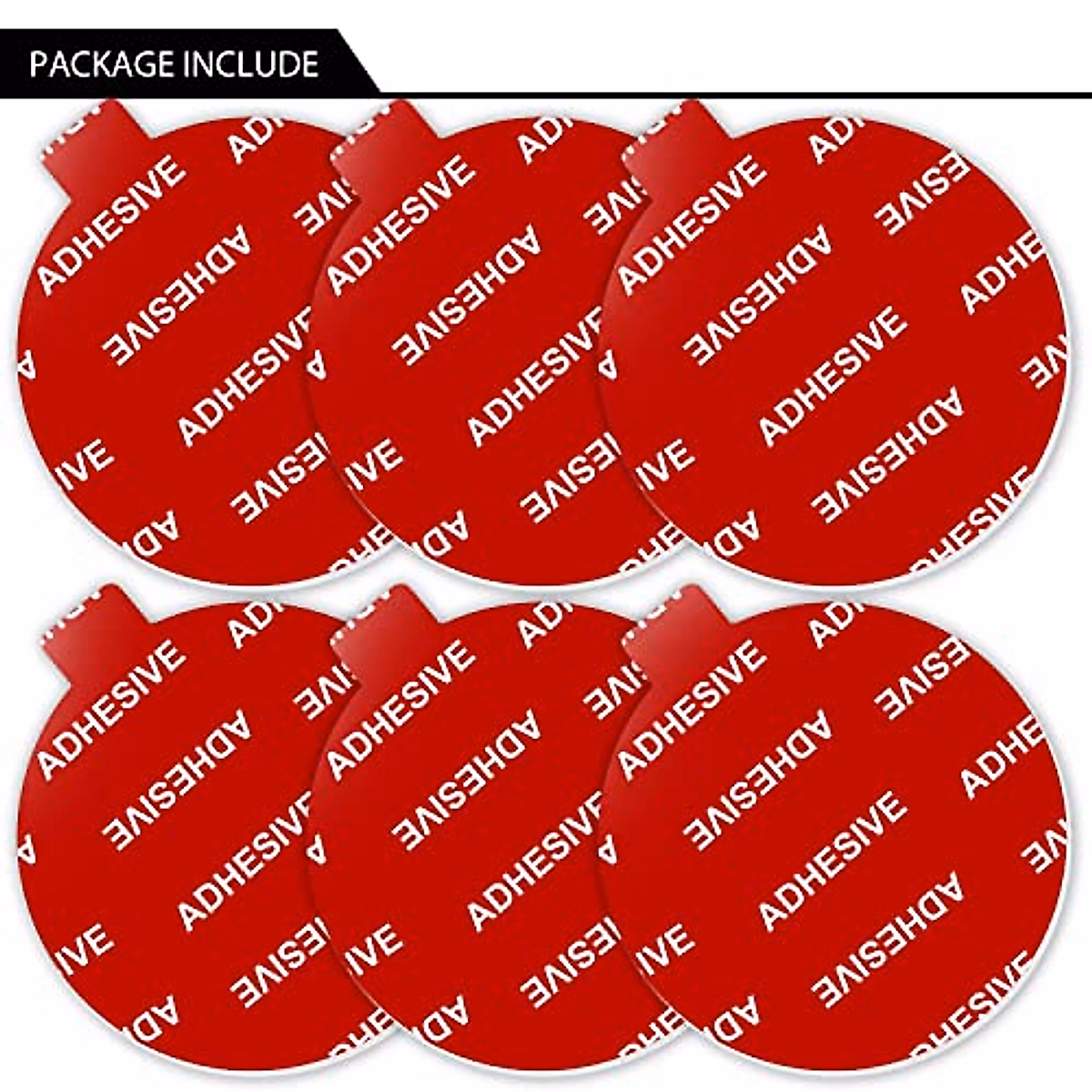 Sticky Adhesive Replacement for Windshield Camera Holder, AZXYI 6pcs 2.76''(70mm) VHB Circle Double-Sided Adhesive Tapes for Dashboard Suction Cup Mount, Mounting Disk Pads, Dash Cam/GPS/Sucker Holder