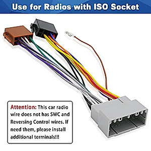 Fiegromech ISO Car Radio Stereo Wire Cable Replacement for 2002-2007 Dodge RAM Jeep Chrysler Radio Wiring Harness Power Speaker Adapter