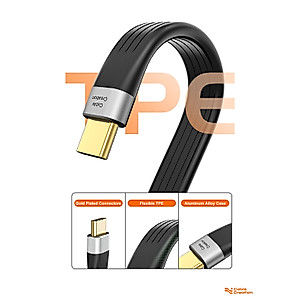 CableCreation Short USB 3.1 A to Type C Cable 5 inches USB Type C Cable 3A Fast Charging USB C to A FPC Cable 5Gbps Compatible with Quest Link, MacBook iPad Pro S22 S21/S20, SSD, etc. 12cm Black
