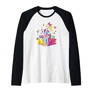 JoJo Siwa Worth The Hype Rainbow Text Raglan Baseball Tee