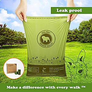 240-Pack Unscented Dog Poop Bags,Certified Compostable Dog Poop Bags, Biodegradable poop bags,Pet Accessories,Dog Waste Bags for Housebreaking!Bag Refills for Dogs,Puppy supplies,Cat Litter Bags