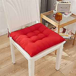 Chair Pads Seat Cushion with Ties - Outdoor Indoor Soft Thicken Comfy Seat Pads Cushion Pillow,Dining Room Kitchen Chair Cushions for Home Office Car Patio Lawn Furniture Garden Decoration (A3/Square)