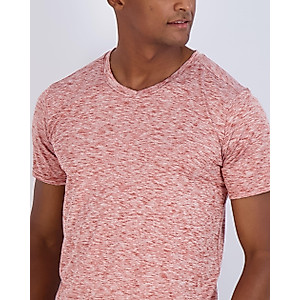 Real Essentials Athletic V Neck Tshirt Shirts T-Shirts Men Quick Dry Fit Tops Dri Fit Short Sleeve Active Wear Training Exercise Fitness Workout Shirt Tee Tees Gym Sports Top, Set 12, L, Pack of 5