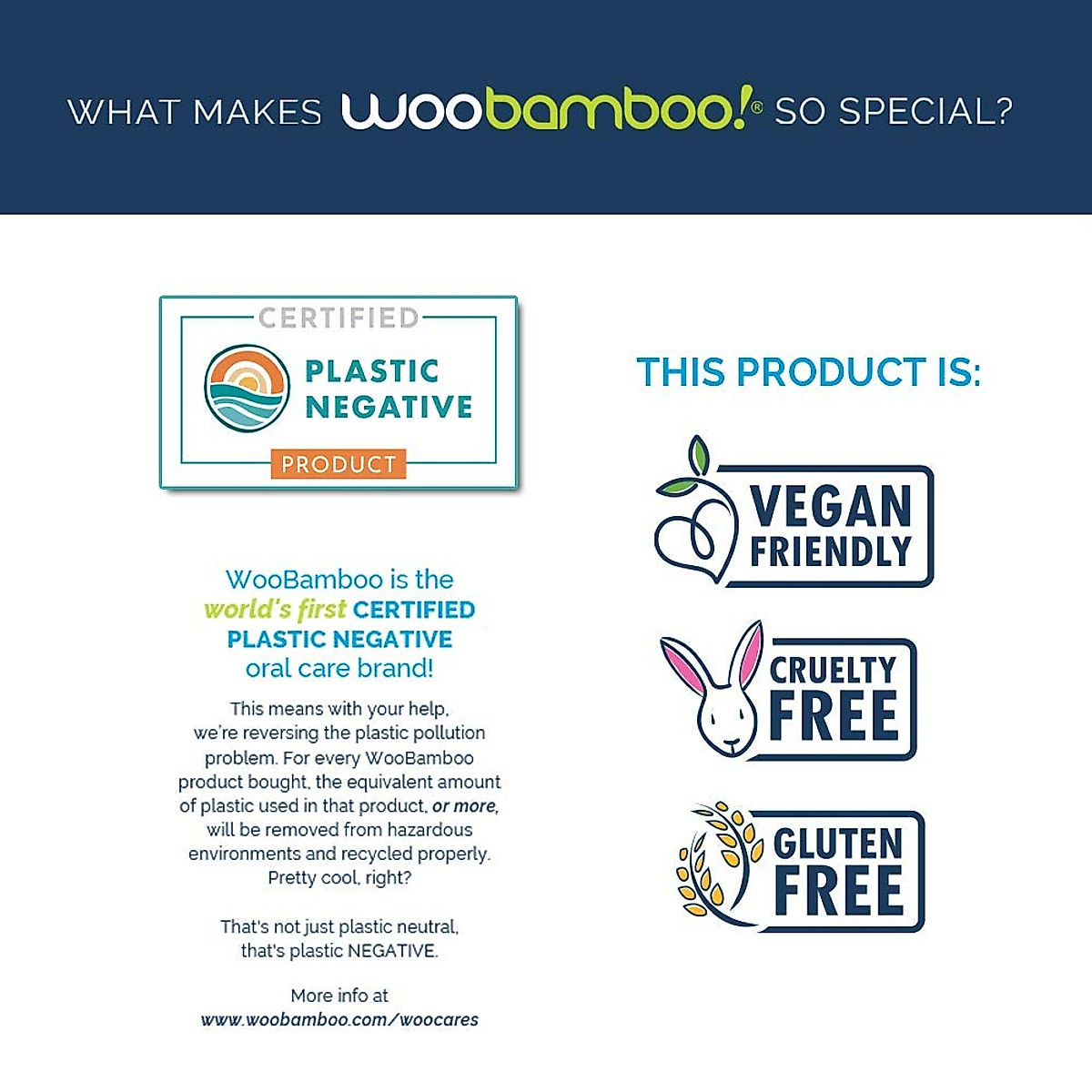 Woobamboo! Kid's Bamboo Toothbrush - Super Soft BPA Free Nylon Bristles - Eco-Friendly, Biodegradable, Compostable, Vegan (Pack of 2)