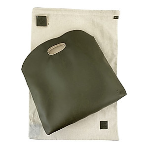 Santa Playa, Minimalist Handbag Handmade from Cactus Leather & Denim - Vegan, Washable, Eco Friendly, Sustainably Sourced - Desert Jade