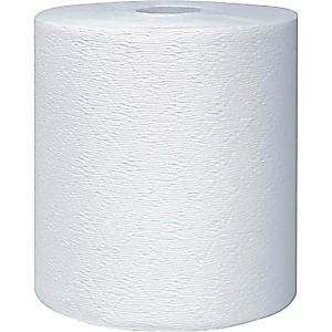 Kleenex Hard Roll Paper Towels (01080) with Premium Absorbency Pockets, 1.5" Core, White, 425'/Roll, 12 Rolls/Case, 5,100'/Case