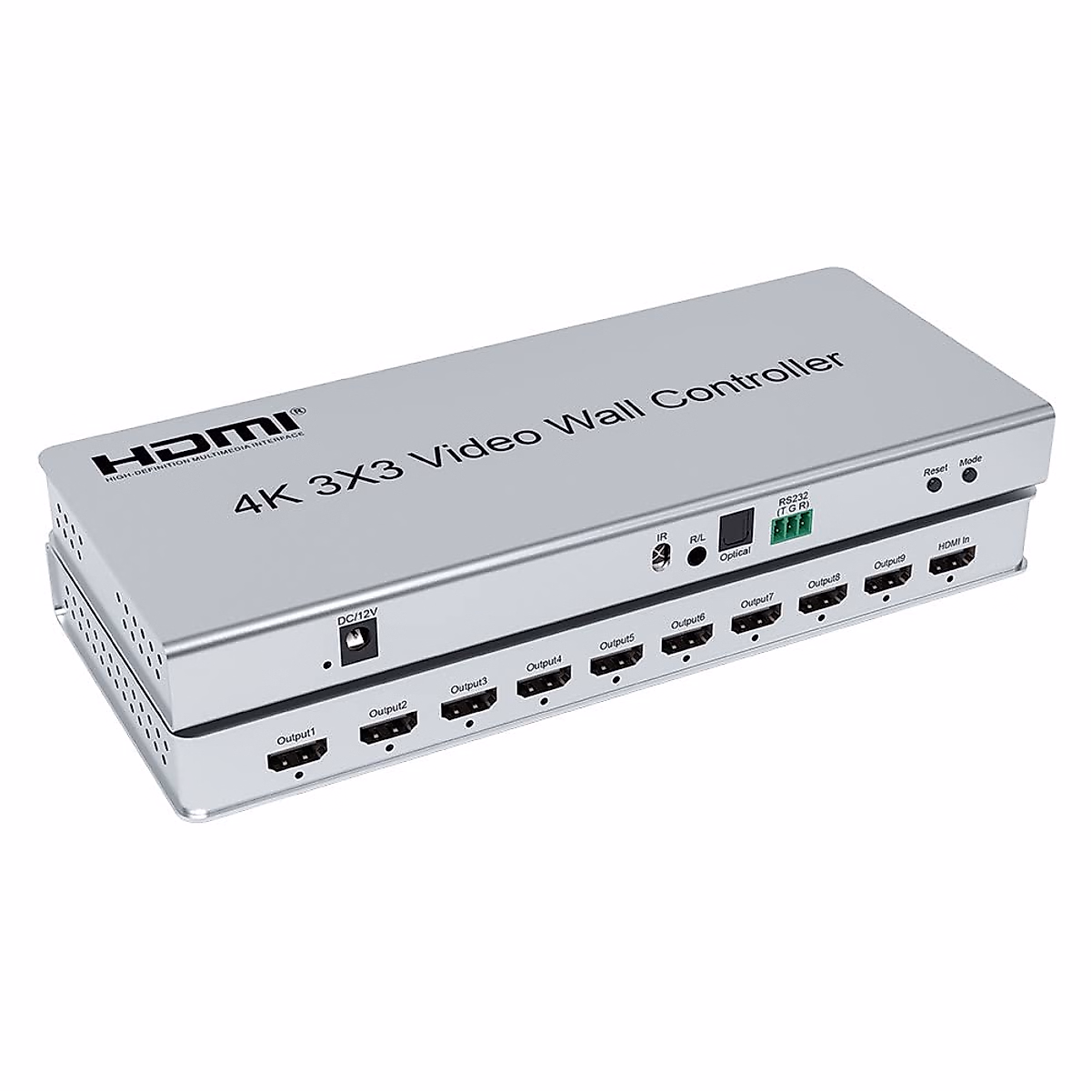 4K 3×3 Video Wall Controller(1x2/1x3/1x4/1x5/1x6/2x1/2x2/2x3/2x4/3x1/3x2/3x3/3x4/4x1/4x2/4x3/4x4) 4 TV Splicing Display Support 3840x2160/30Hz