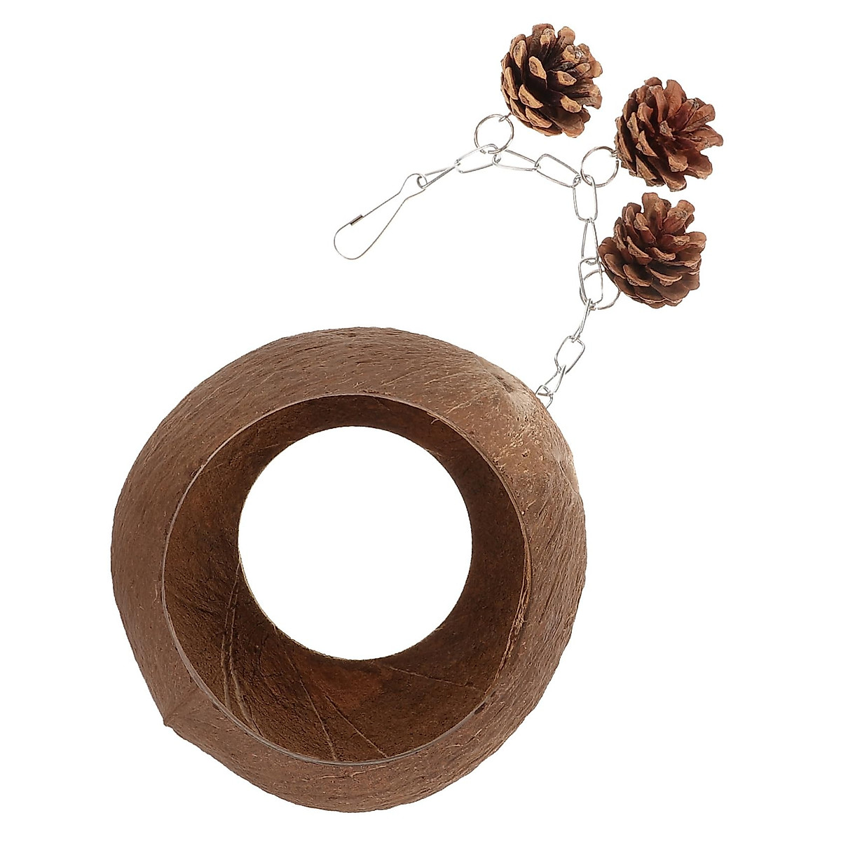 OATIPHO Coconut Shell Swing Bird Nest Parrot Sleeping Bed Bird Nesting Box Toy