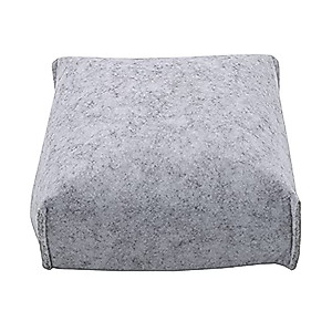 GUAngqi Rectangle Felt Fabric Baskets Storage Bins Organizer for Magazine Books CD Cloths,Light Grey
