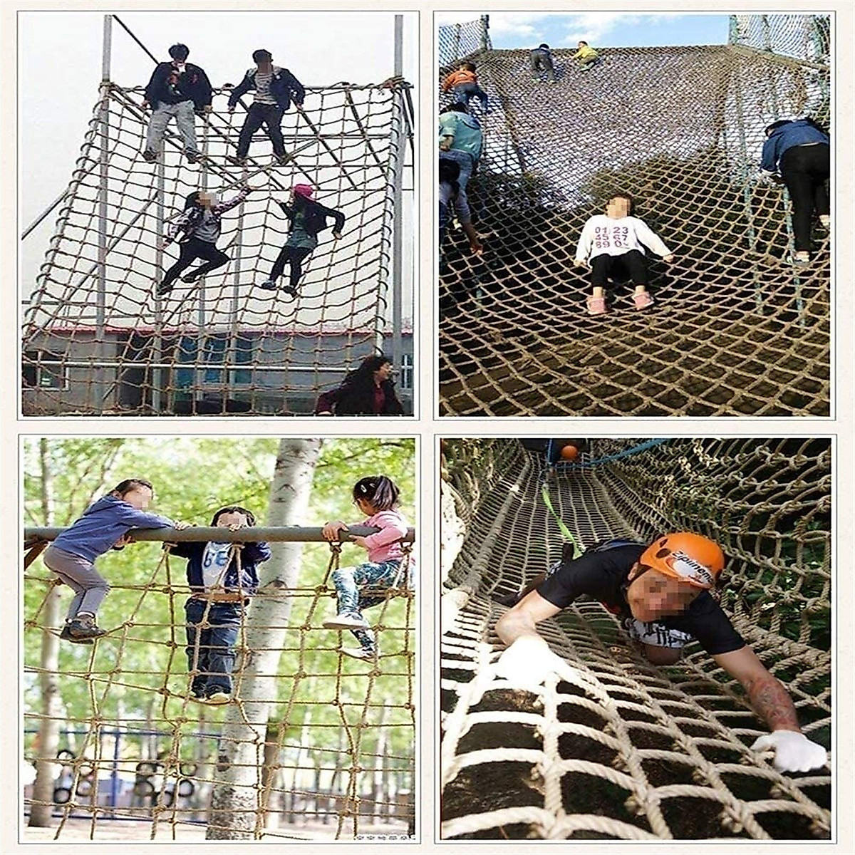 Rope Net for Kids,Treehouse Climbing Rope Netting Railing Child Safety Net Heavy Duty Cargo Net Hemp Rope Net Decorative Mesh 12cm (Size : 110m(333ft))