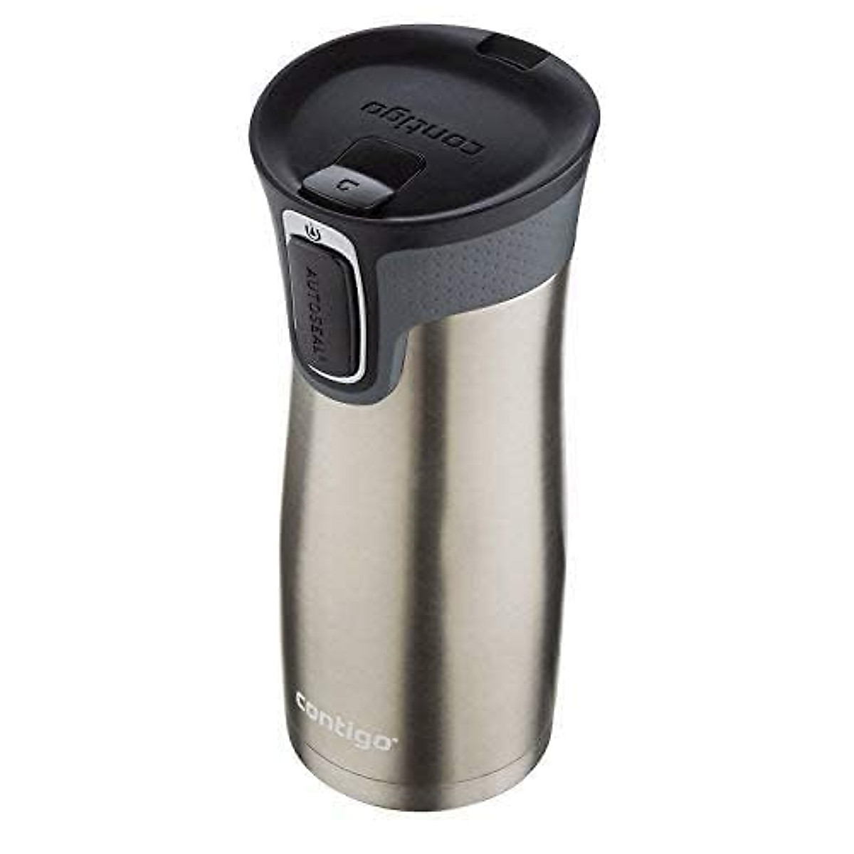 Contigo West Loop Stainless Steel Vacuum-Insulated Travel Mug with Spill-Proof Lid, Keeps Drinks Hot up to 5 Hours and Cold up to 12 Hours, 16oz Steel/Black
