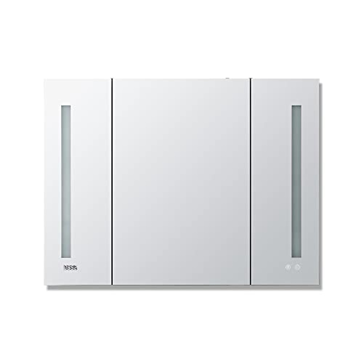 AQUADOM Signature Royale Bathroom Led Lighted Medicine Cabinet Defogger Integrated LED 3X Magnifying Mirror Electrical Outlet with USB 3 Doors 48in x 30in x 5in