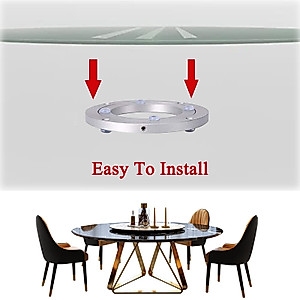 Lazy Susan Ball Bearing Turntable Base Bearing Hardware Heavy Duty Aluminum Alloy For Heavy Loads Silent For Glass, Granite Or Wood Kitchen Ding Table