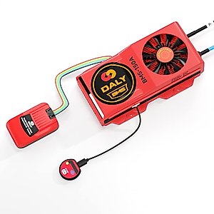 DALY BMS Parallel Connector 1A+ LiFePo4 16S BMS 48V 150A with Cooling Fan UART RS485 CAN Bluetooth BMS Parameter Programmable for Rated 3.2V Lithium Power Bank Storage Off Grid Solar System