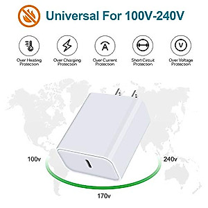 Fast USB C Wall Charger,20W PD Power Adapter Charging Block Compatible with iPhone 14 13 12 11 Pro Max,SE/X/XS,iPad Pro,Samsung Galaxy S20 S10 S9 A01 A11 A21 A51 A71 A20 A50 Note 20,Pixel 5 4a 3a 2 XL