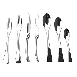 Silverware Set, Uniturcky 28-Piece 304 Stainless Steel Mirror Polished Silver Flatware Set Service for 4, Knife Fork Spoon Kitchen Utensil Sets, Tableware Cutlery Set For Home And Restaurant