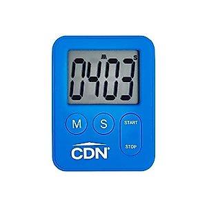 CDN Mini Digital Kitchen Timer with Easy to Read Display and Magnetic Back, 100 Minute Maximum, Blue (TM28-B)