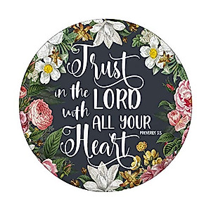 Christian Bible Verse Trust In The Lord Proverbs Floral Gift PopSockets Swappable PopGrip