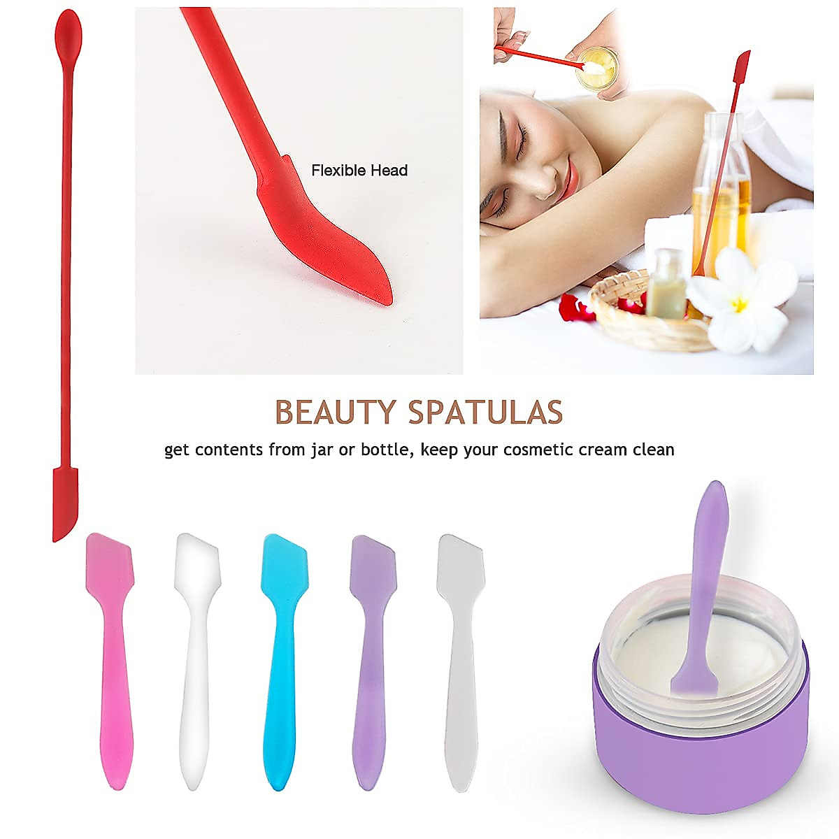 TCJJ 15PCS Non-stick Wax Sticks Reusable Wax Spatulas Wax Applicators Large Small Plastic Scraper for Hair Removal Waxing and Beauty Makeup