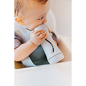 Subo Baby Food Bottle | No Mess Baby Toddler Self Feeder | Squeeze Free Design for Purees, Smoothies, Yogurt, Oatmeal, or Thickened Liquids | Reusable Silicone Washable Cup (Lavender)