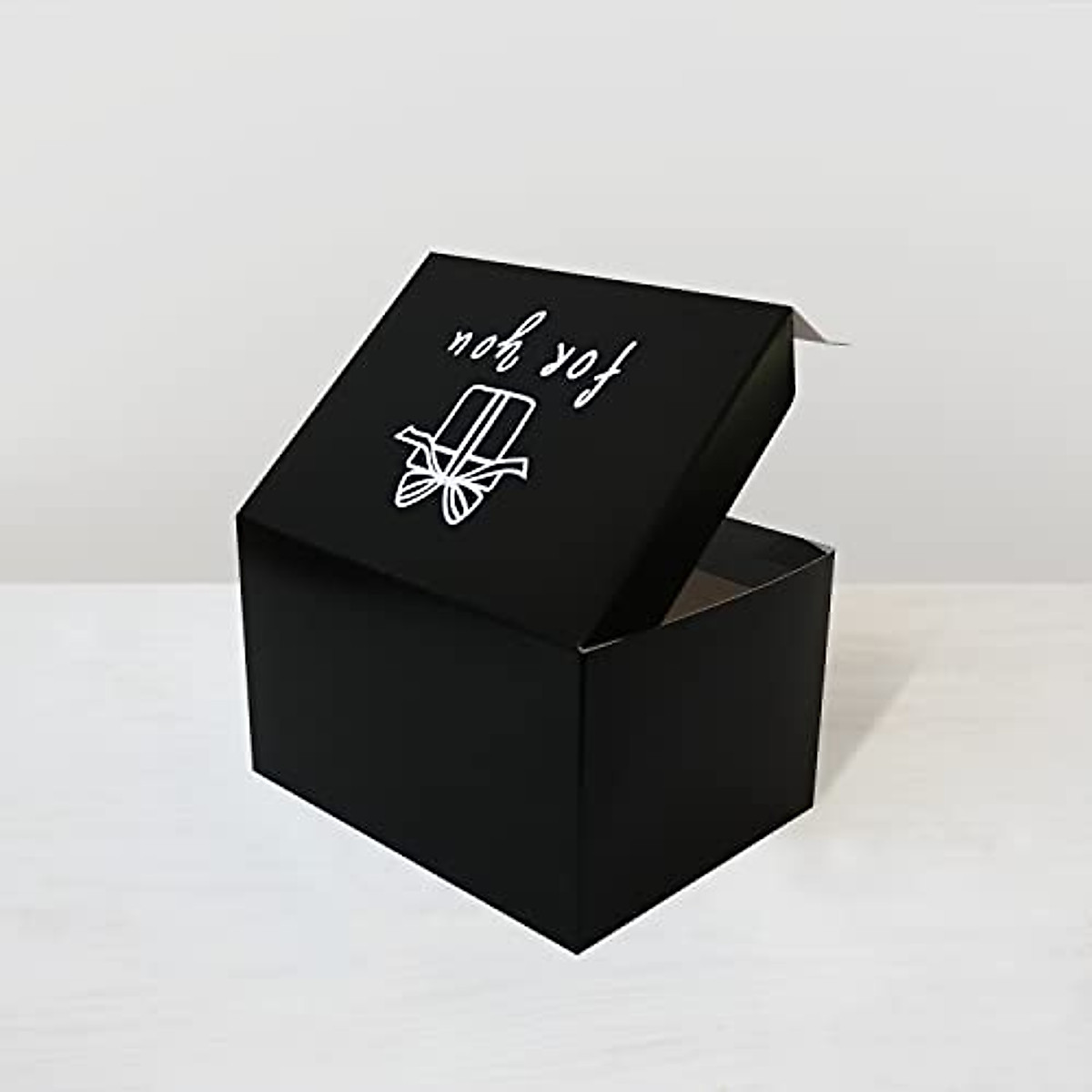 FETTIPOP Exploding Confetti Gift Box (Black - For You) DIY 7.1x5.5x4.3 inches, Surprise Confetti Pop up Gift Box Birthday, Party, Father’s and Mother’s Day, Graduations, Anniversaries, Holidays, Any Occasion