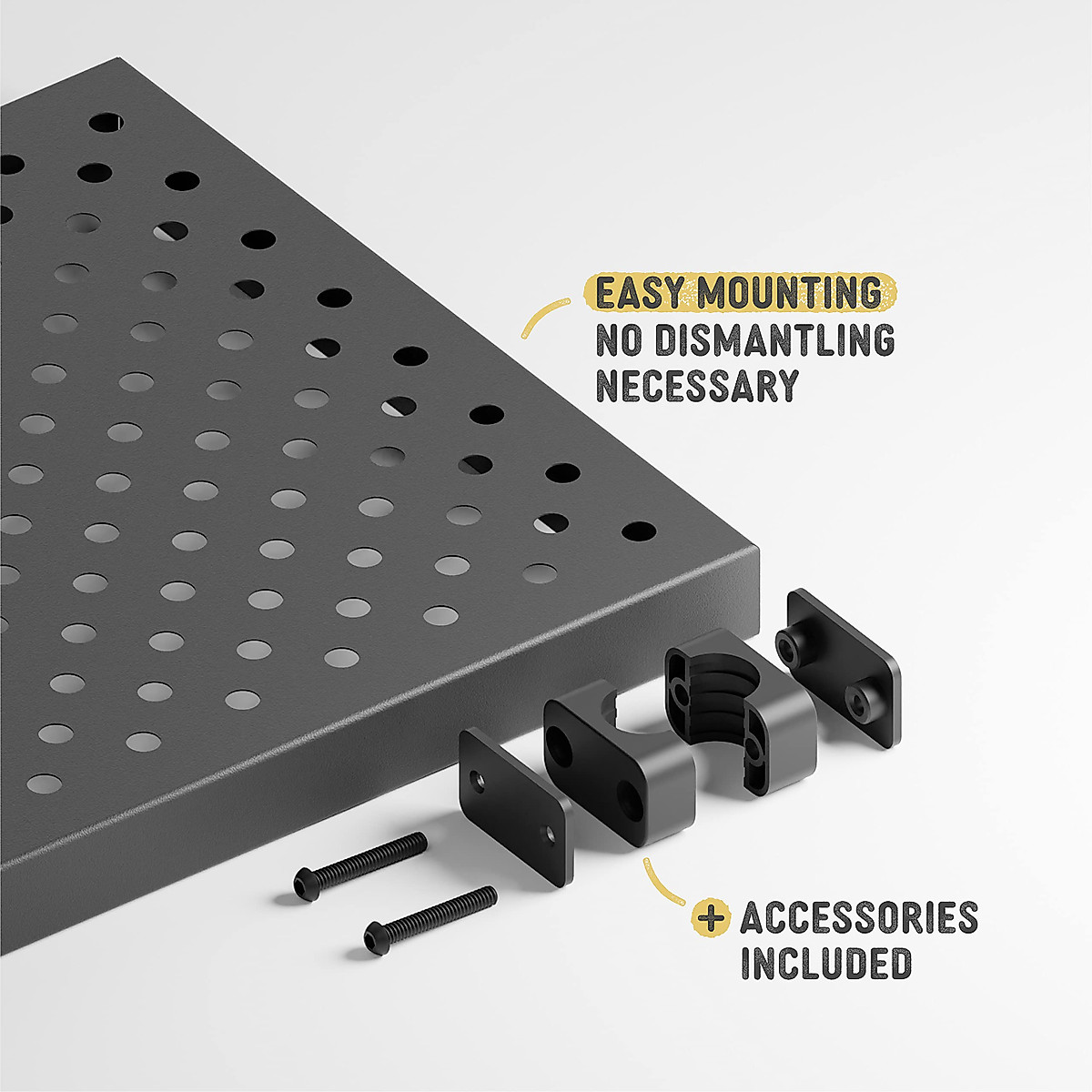 pamo Black Metal Shelfboards for Industrial Pipe Clothes Rail - Wall Mounted Clothing Rack Compatible with All Products - Stylish and Functional Addition to Your Home or Retail Space