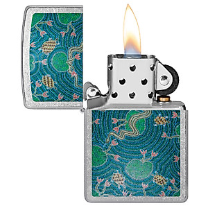 Zippo John Smith Gumbula Snake & Turple Design Street Chrome Pocket Lighter