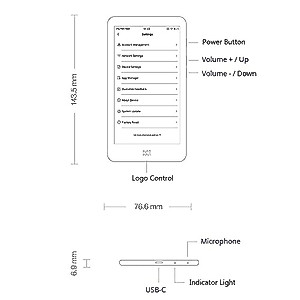 Moaan inkPalm 5 E-Reader (32G) - Mini Ebook Reader with 5.2” E-Ink Screen and Wi-Fi, Adjustable Brightness for Adults, Kids & Seniors (Green)