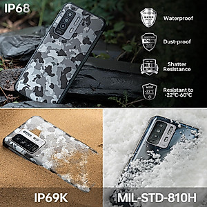 OUKITEL WP27 Rugged Outdoor Smartphone Android 13-24GB RAM+256GB ROM,6.8“FHD+ Display,8500mAh Battery with 33W Fast Charging,64MP+16MP+20MP Night Vision Camera,IP68 Waterproof Phone (Navy Black)