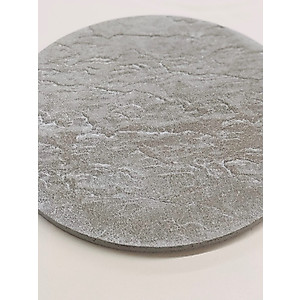 Concrete Cement Lazy Susan Unique, Hand Crafted, Gray, Turntable, 360 Degree Swivel, Made in The USA, Home Decor by Concrete Resurrection (White Wash 24" Diameter)