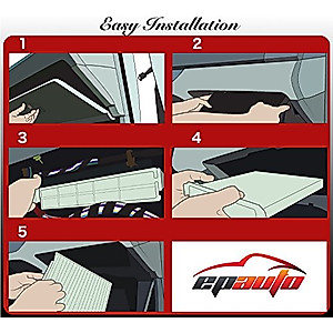 EPAuto CP285 (CF10285) Premium Cabin Air Filter includes Activated Carbon