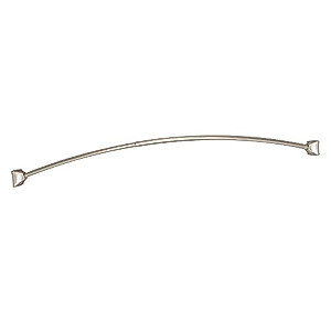 Moen CSR2164BN 72 in. Permanent Mount Adjustable Curved Shower Rod, Brushed Nickel