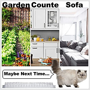 20 Pcs Cat Repellent Outdoor Indoor Mat Clear Cat Scat Mat Plastic Cat Deterrent Cat Repellent Mat with Spikes Furniture Plant Protectors from Cats Dogs Birds, 16 x 13 Inches