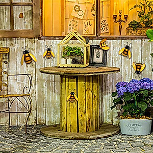 Vindar Metal Wall Art Bee Sculpture Garden Wall Art Decor Set of 3 Bee Outdoor and Indoor Decorative Art Wall Sculptures