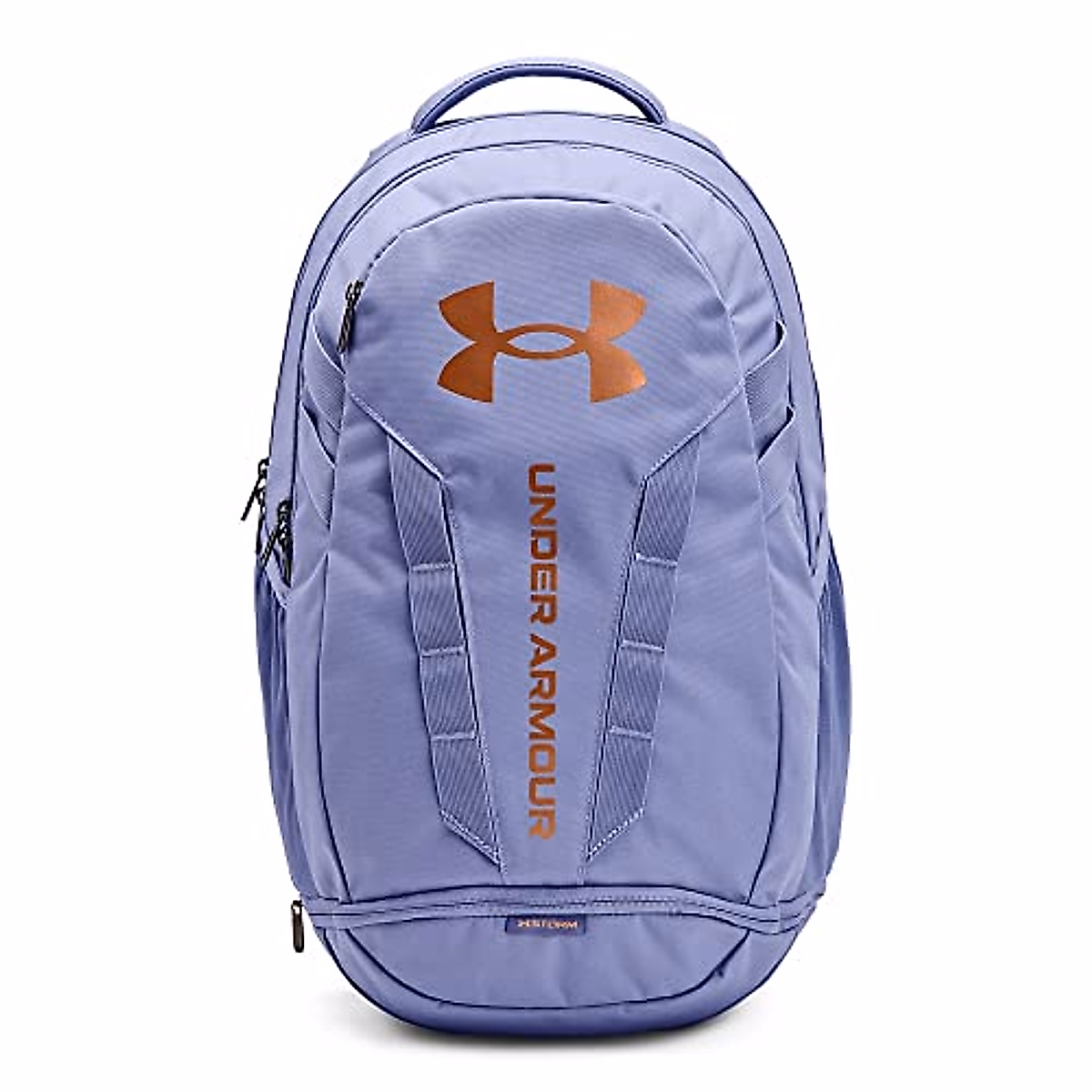 Under Armour Hustle 5.0 Backpack, (576) Peri/Peri/Metallic Light Copper, One Size Fits All