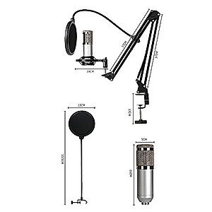 n/a Professional Condenser Computer Microphone with 3.5mm Standard Connector for Singing Recording Broadcast