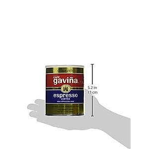Café Gaviña Espresso Roast Extra Fine Ground Coffee, 100% Arabica, 10 oz Can