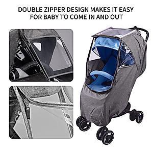 Blahoo Stroller Rain Cover Universal,Windproof Waterproof,Breathable Warm Shield. Baby Travel Weather Shield.