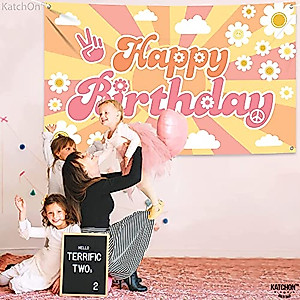 KatchOn, Huge Rose Gold Number 10 Balloon - Pack of 3 | Foil 10 Balloon Number, Groovy Backdrop | Groovy Birthday Banner for 10th Birthday Decorations for Girl and Groovy Party Decorations