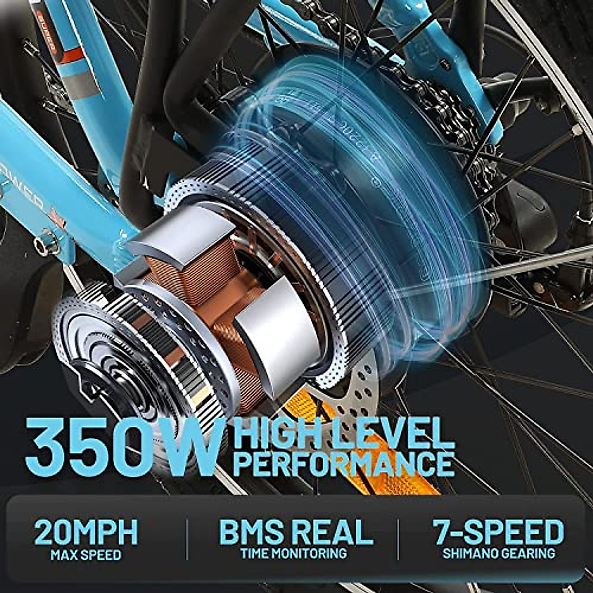 ECOTRIC Step-Through-2 20" Folding Electric Bicycle Powerful 350W Motor 36V/12.5AH Removable Lithium Battery City Bike Alloy Frame Ebike LED Display - 90% Pre-Assembled