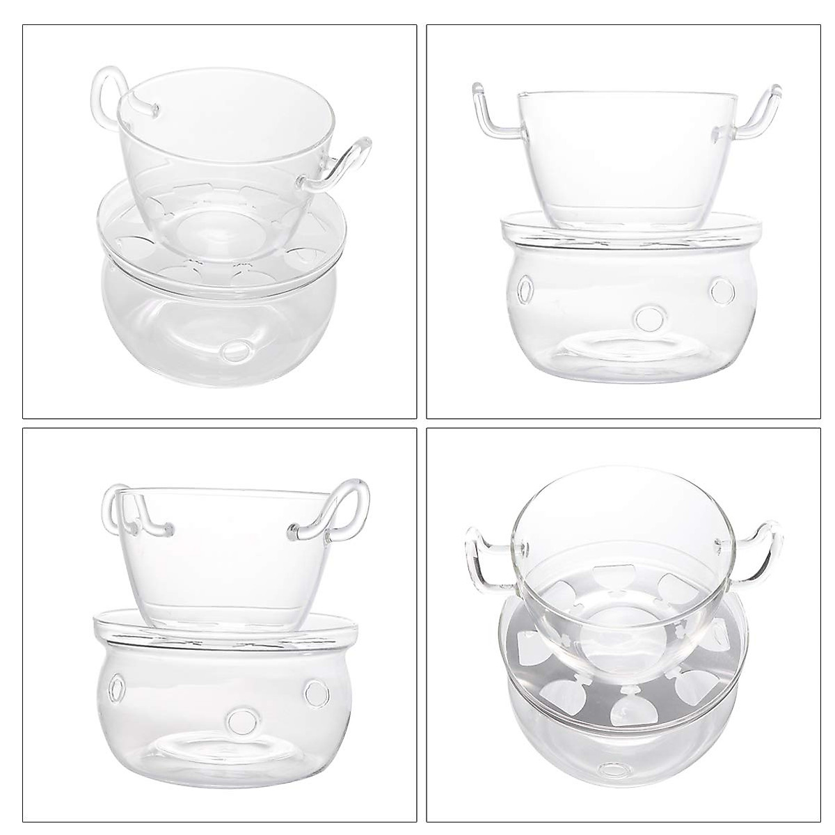 NUOBESTY 1 Set Chocolate Candies Metal Cheese Melting Pan Fondue Chocolate Stainless Steel Cooking Utensils Steel Double Boiler Chocolate Melting Pot Mini Chocolates Glass Milk Powder Can