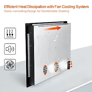 Davivy 30 Inch Induction Cooktop,5 Burners Built-in Induction Cooktop,Induction Stove Top - 9 Heating Level,Child Safety Lock,Sensor Touch Control,Timer, 220~240V, 9300W