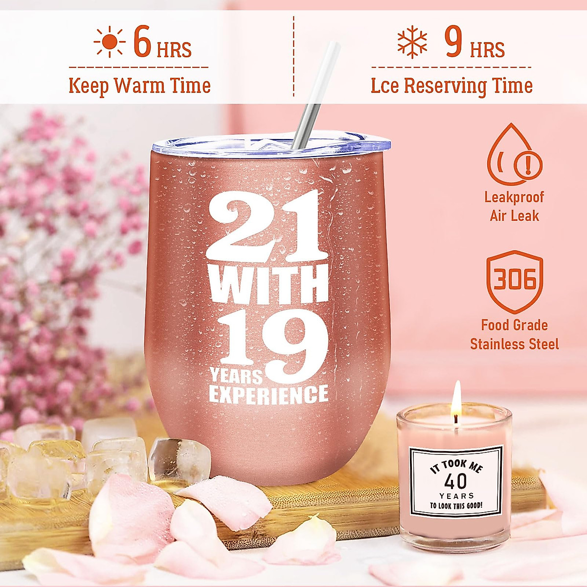 40th Birthday Gifts for Women, Happy 1984 Birthday Gifts for Womens Mom Girls Best Friends, Funny 40 Year Old Gift Basket Box from Mothers Daughter Sister Her, Unique Fabulous Bag Wine Bday Gift Ideas