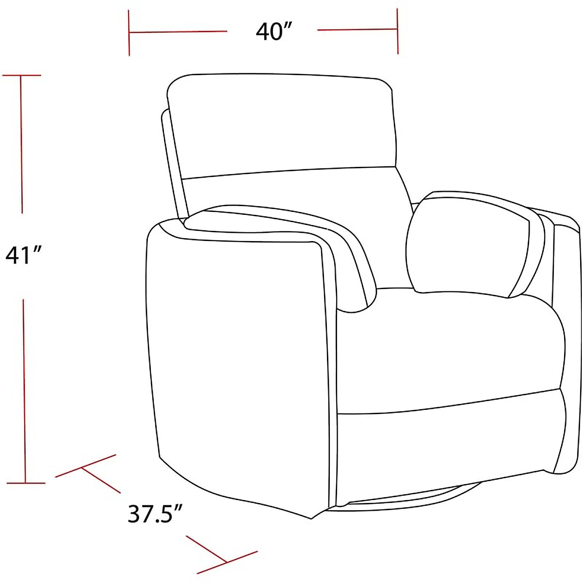Parker Living Radius - Florence Heron - Powered by Freemotion Power Cordless Swivel Glider Recliner