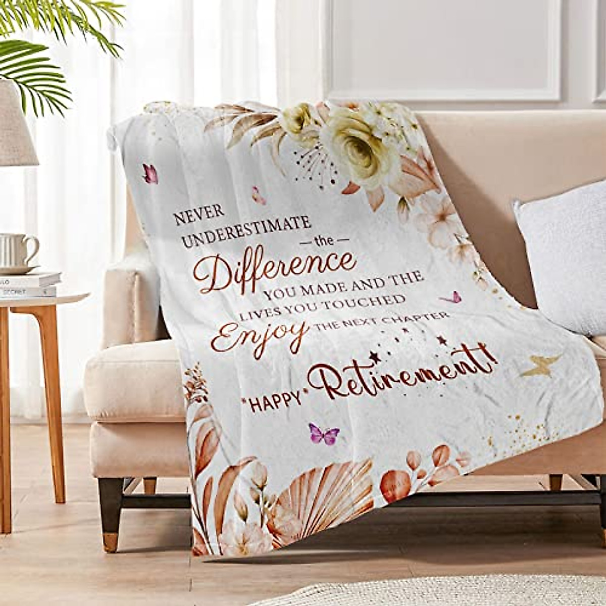 Dfaqehk Retirement Gifts for Women or Men 2023, Retired Gifts for Women, Best Retirement Gift Throw Blanket 60 x 50 Inch, Going Away Gift, Goodbye Gifts, Leaving Gifts for Coworkers Friends