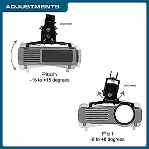 QualGear QG-PM-002-BLK Universal Projector Ceiling Mount, Black