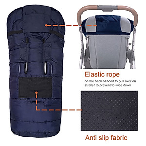 KZ Dotnz Weatherproof Oudtoor Toddler Bunting Bag Adaptable for Most Strollers, Warm Soft Stroller Footmuff, Waterproof Universal Baby Stroller Bunting Blanket