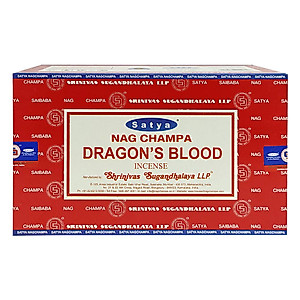 Dragon's Blood Incense Sticks and Incense Stick Holder Bundle Insence Insense Satya Incense